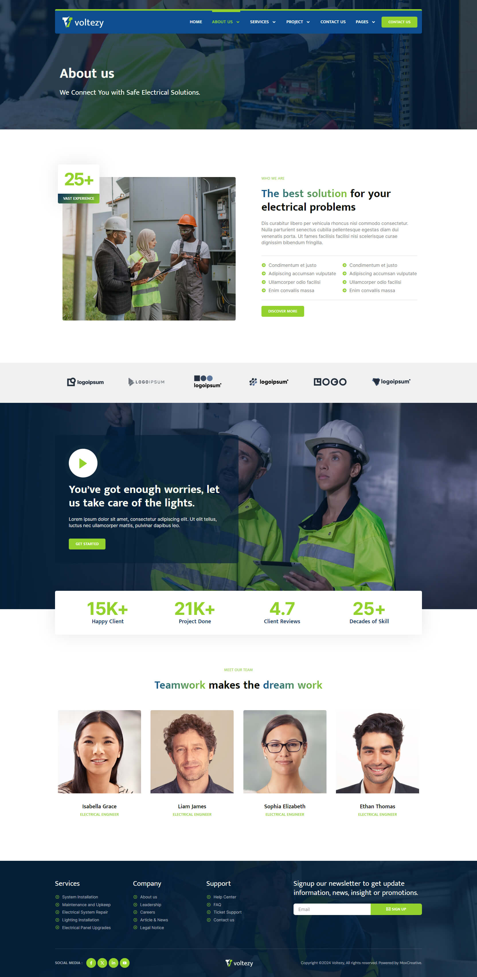 Voltezy - Electrical Installation & Maintenance Service Elementor ...